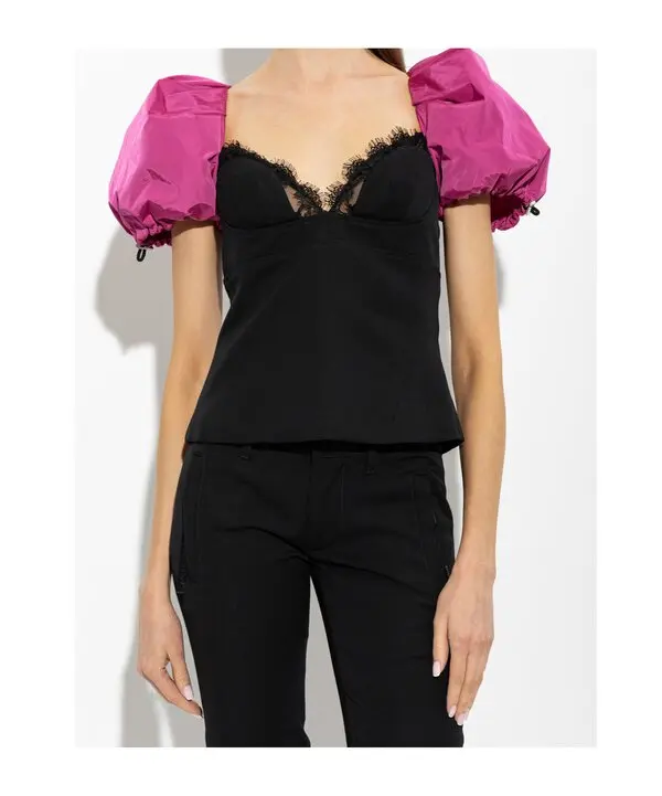 Dsquared2 Snow-tech Puff-sleeve Top