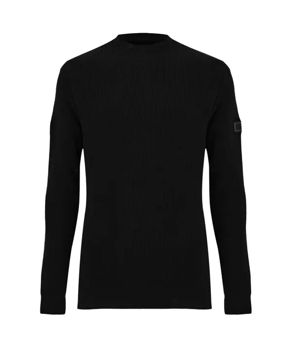 Barbour Mock Neck Rib Knit Jumper