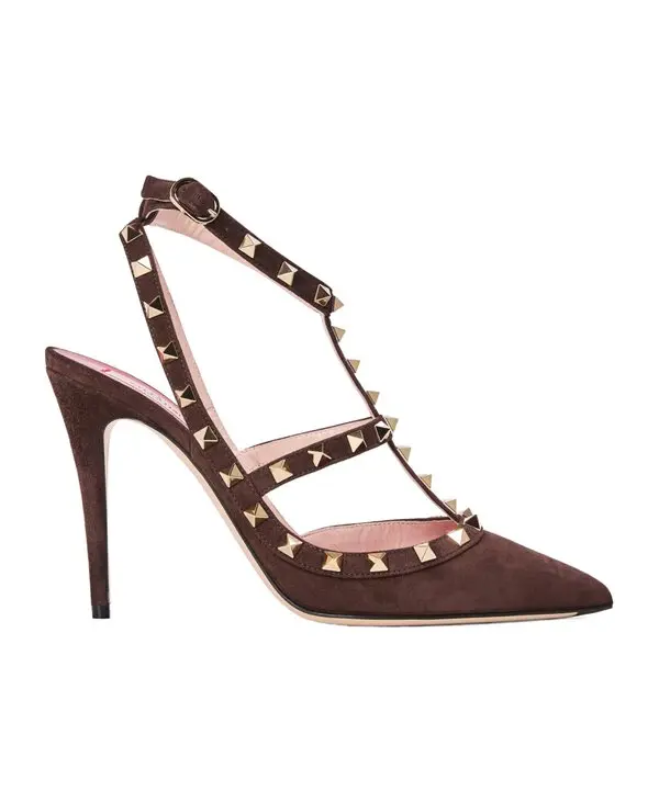 Valentino Garavani Rivet High Heel Pumps - Red