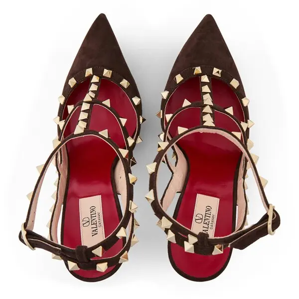 Valentino Garavani Rivet High Heel Pumps - Red