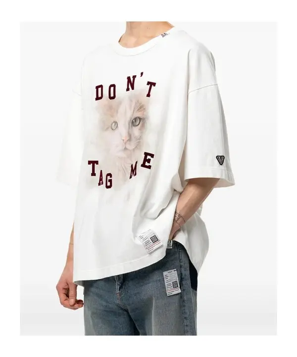 Mihara Yasuhiro Cat-printed T-shirt