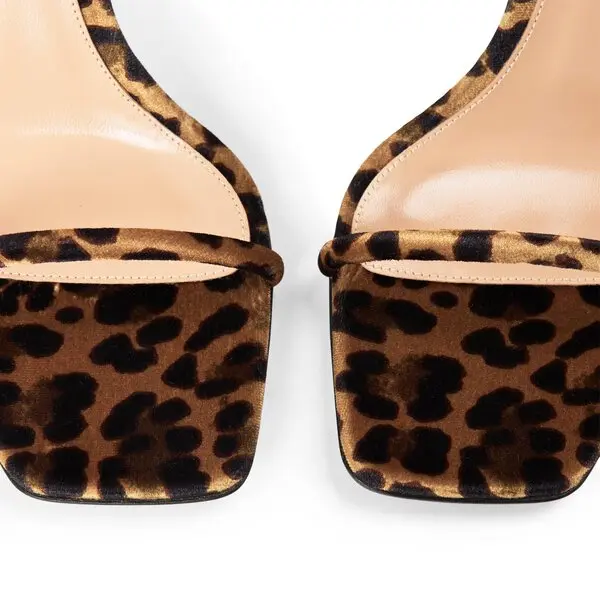 GIANVITO ROSSI Leopard/cheetah Print High-heeled Sandals