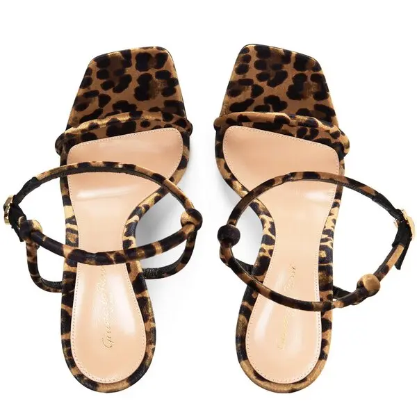 GIANVITO ROSSI Leopard/cheetah Print High-heeled Sandals