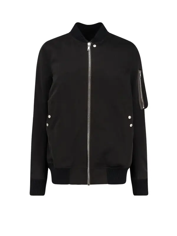 Rick Owens Long-sleeved Zip-up Bomber Jacket - Black