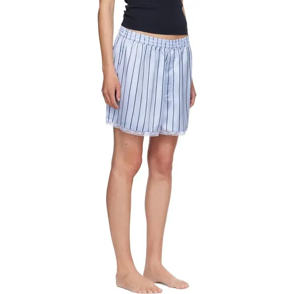 SKIMS Woven Shiny Lace Boxer Shorts