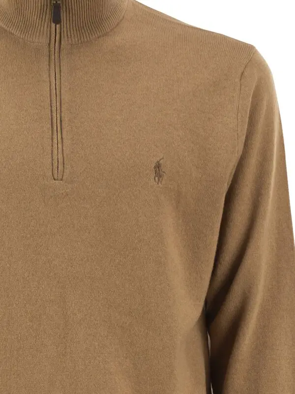 Polo Ralph Lauren Half-zip Long-sleeve Sweater - Nude