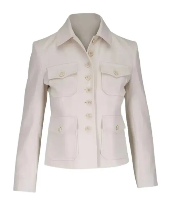 NILI LOTAN Jamison Stone Wool Jacket