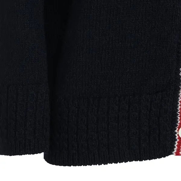 Thom Browne Hector Pointelle-knit Cardigan - Navy Blue