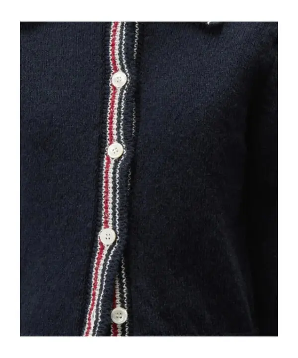 Thom Browne Hector Pointelle-knit Cardigan - Navy Blue