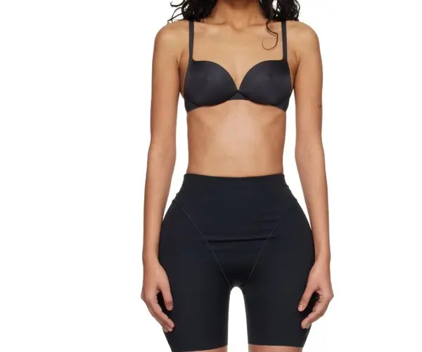 SKIMS Wireless Underwire Push-up Bra - Black
