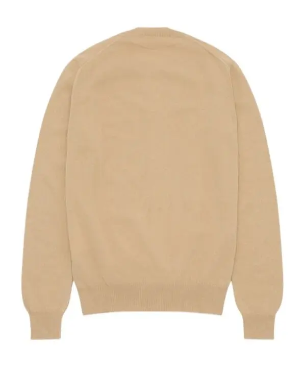 Play Comme Des Garcon Heart-patch Cardigan - Camel