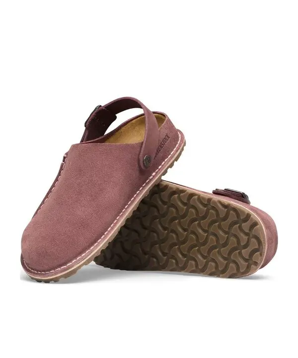 BIRKENSTOCK Lutry Premium Suede Clogs - Pepper
