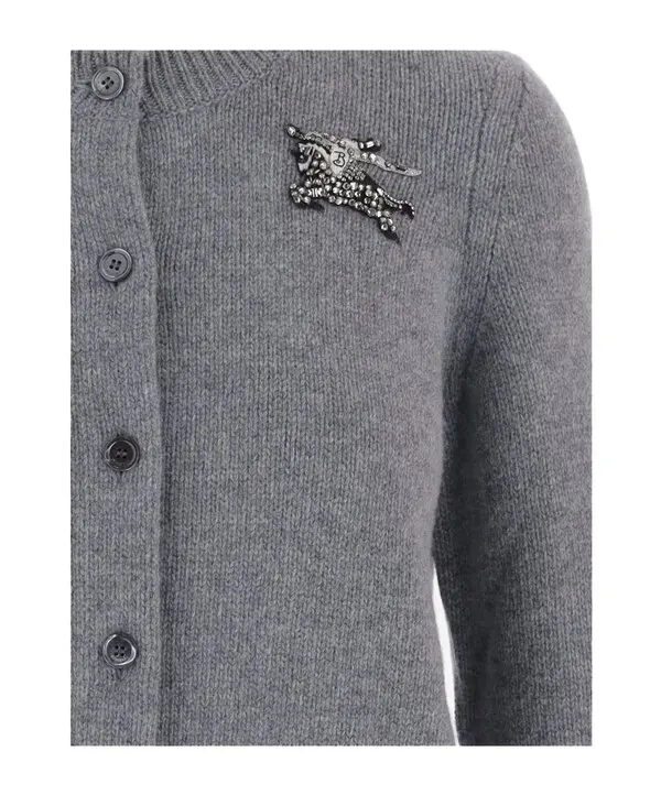 Burberry Embellished Long-sleeve Knit Cardigan