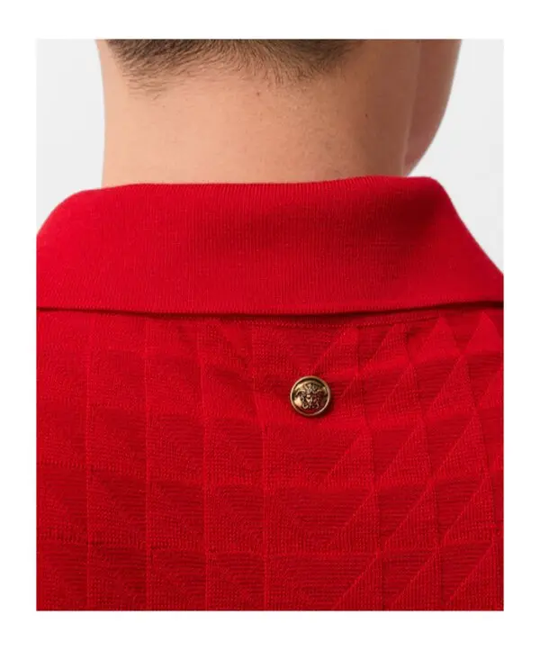 Versace Wool Knit Polo