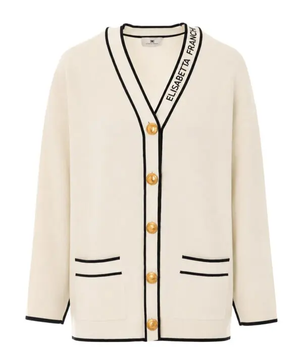 Elisabetta Franchi Long-sleeve Open-front Knit Cardigan
