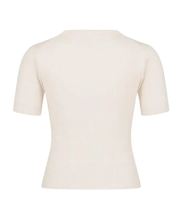 VIVIENNE WESTWOOD Bea Logo Knitted Top - Limestone