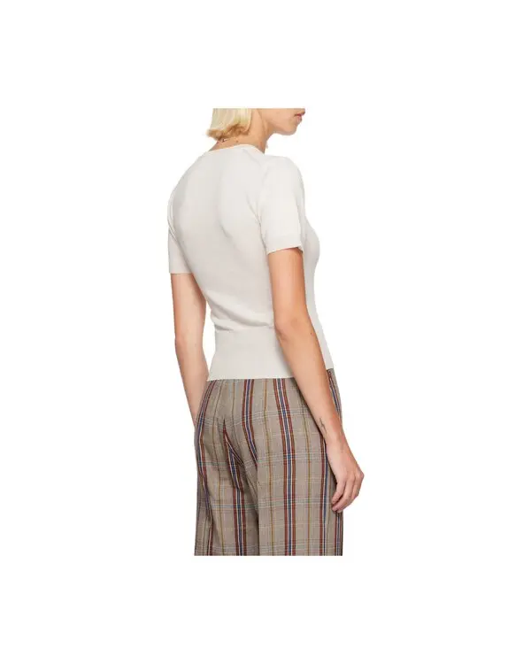 VIVIENNE WESTWOOD Bea Logo Knitted Top - Limestone