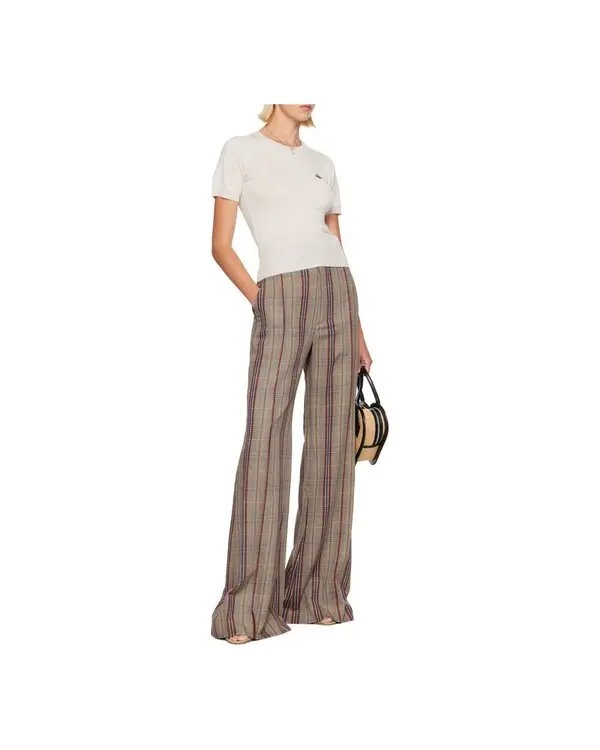 VIVIENNE WESTWOOD Bea Logo Knitted Top - Limestone