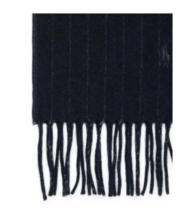 Polo Ralph Lauren Pinstripe-pattern Cashmere Scarf
