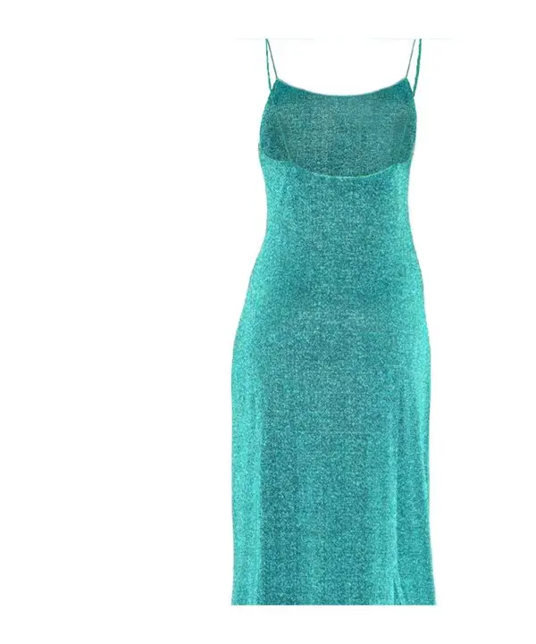 Oseree Feather-embellished Midi Dress