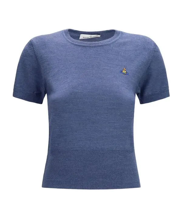 VIVIENNE WESTWOOD Short-sleeved Sweater - Blue