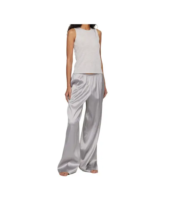 SKIMS Translucent Knitted Round-neck Pullover - Gray