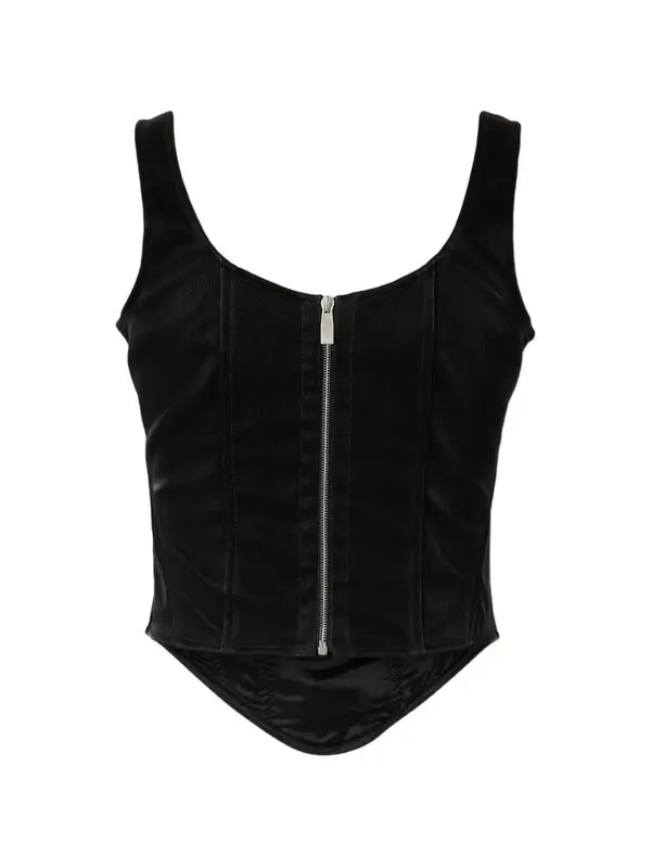 Off-White Zip-up Corset Top