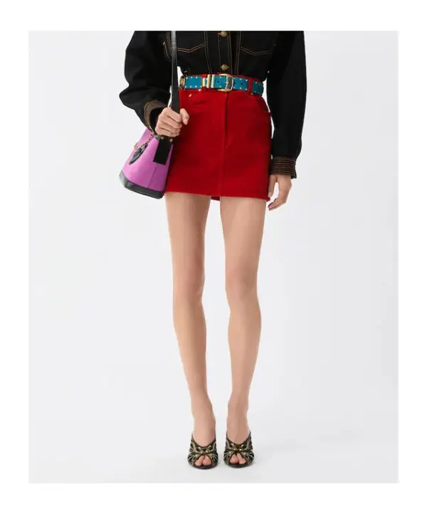 Versace Corduroy Mini Skirt