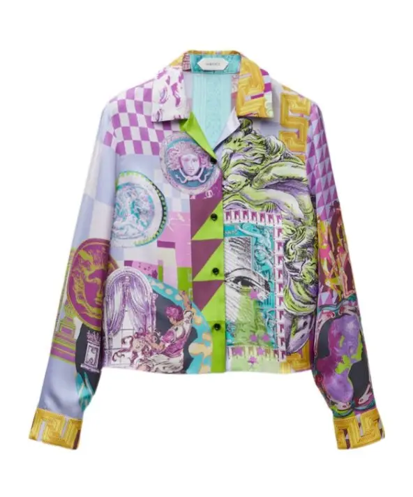 Versace Printed Silk Twill Shirt - Multi-color