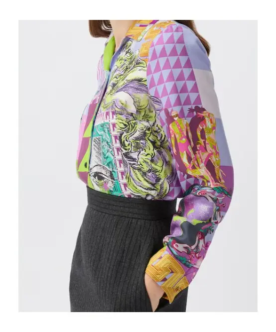 Versace Printed Silk Twill Shirt