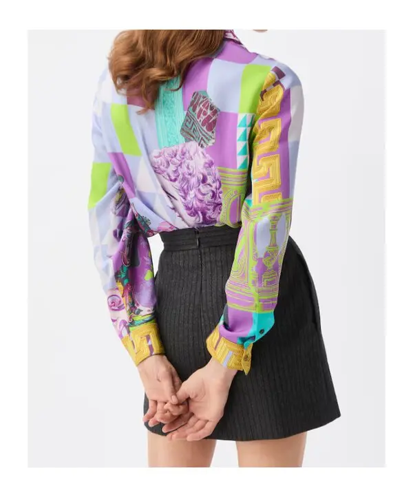Versace Printed Silk Twill Shirt