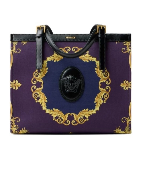 Versace Riviere Printed Canvas Tote - Multi-color