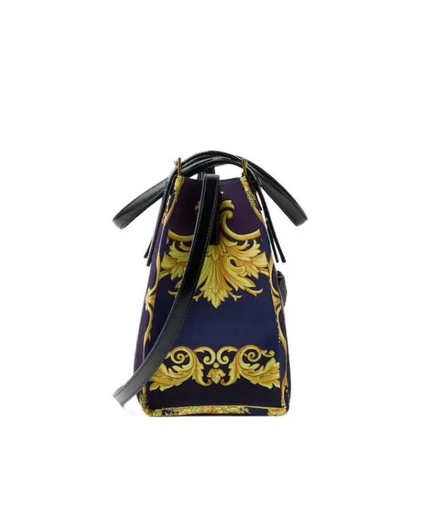Versace Riviere Printed Canvas Tote - Multi-color