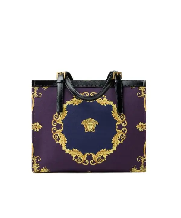 Versace Riviere Printed Canvas Tote - Multi-color