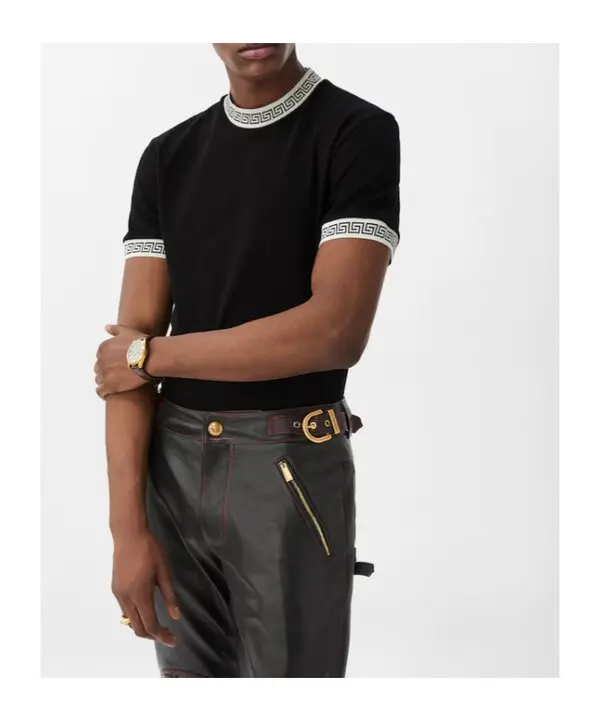 Versace Stretch Cotton-jersey Slim T-shirt