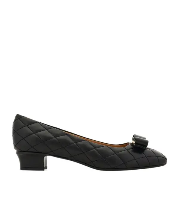 FERRAGAMO Quilted Vara Bow Pump
