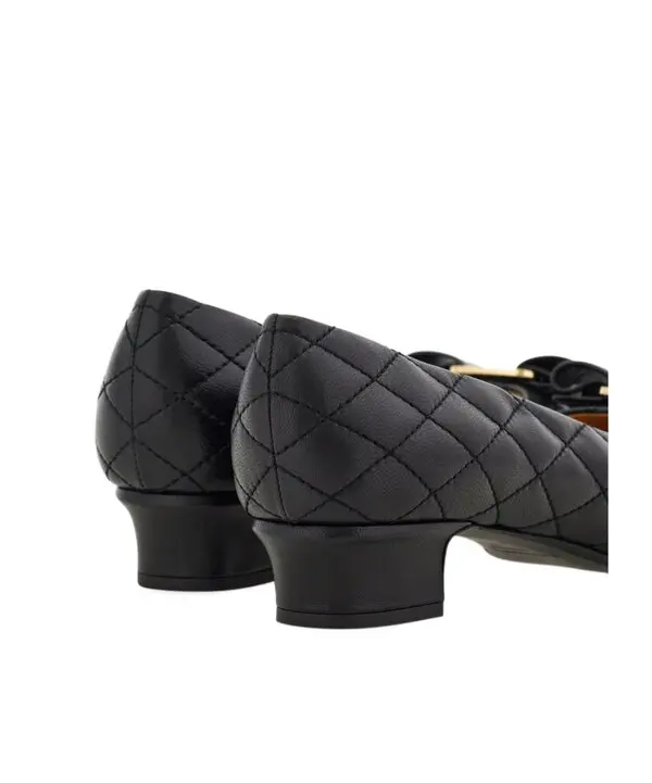 FERRAGAMO Quilted Vara Bow Pump