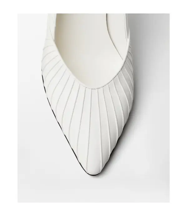 Versace Leather Pumps 90 Mm - White