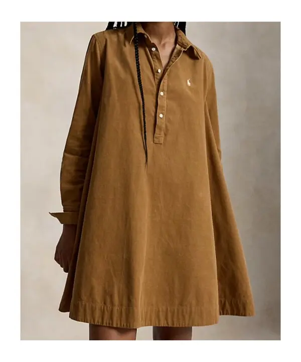 Polo Ralph Lauren Corduroy Shirtdress - Tan