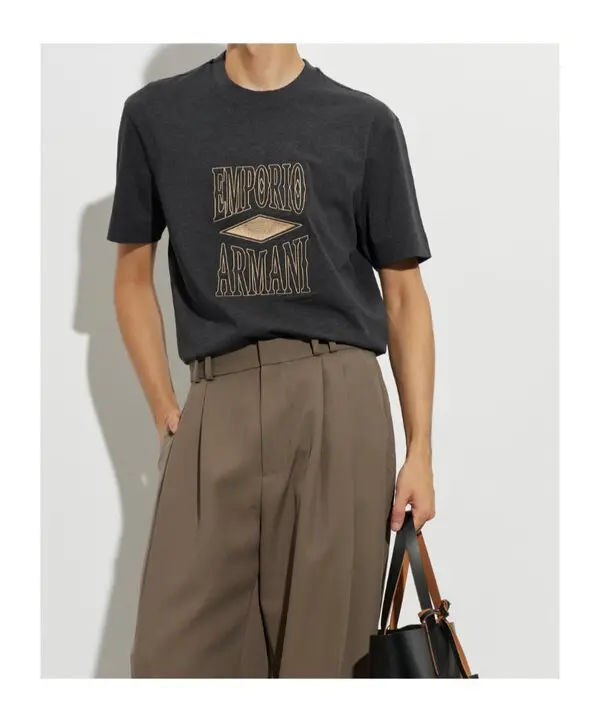 Emporio Armani Embroidered-logo T-shirt