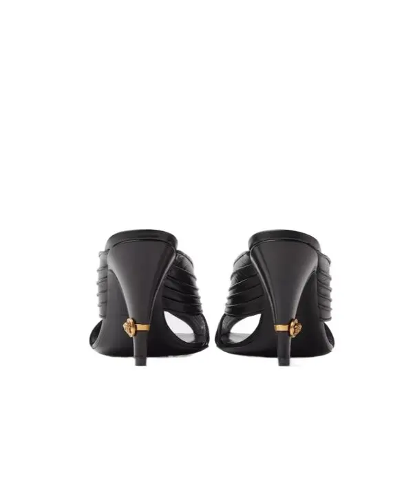 Versace Nappa Mules 90 Mm - Black