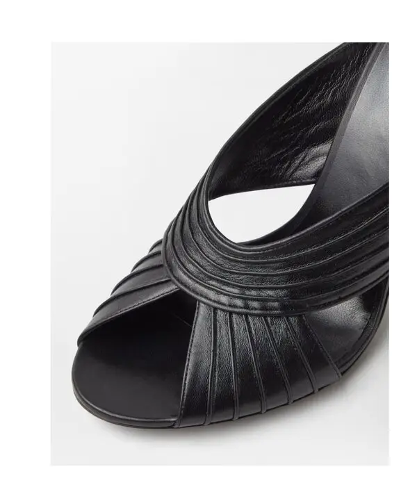 Versace Nappa Mules 90 Mm - Black