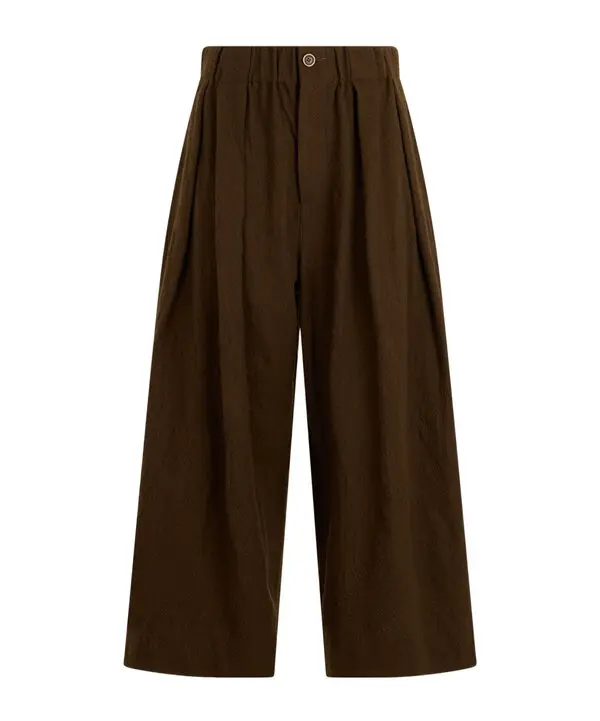 UMA WANG Elastic Waistband Pants - Dark Brown