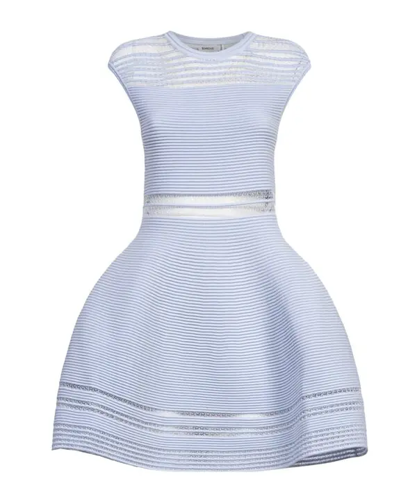 Simkhai Woven Mini Dress - Light Blue