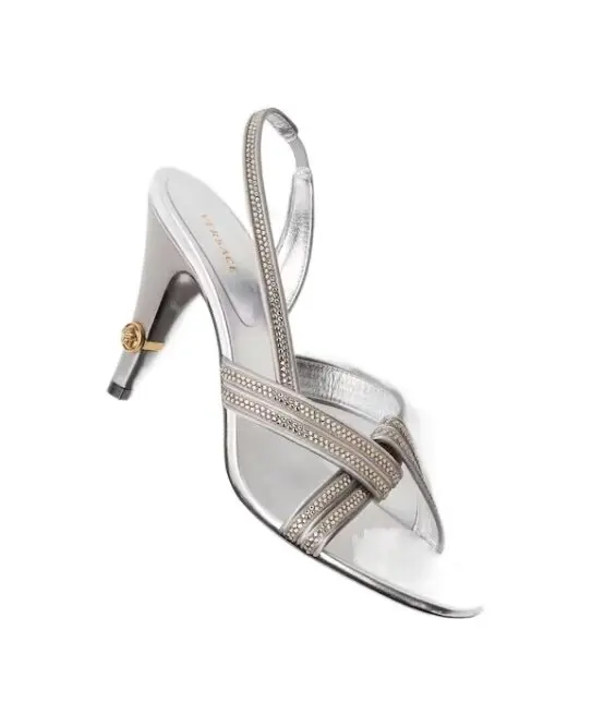 Versace Embellished Slingback Pumps