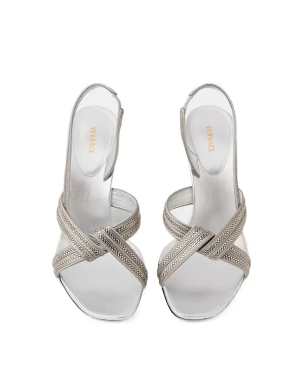 Versace Embellished Slingback Pumps