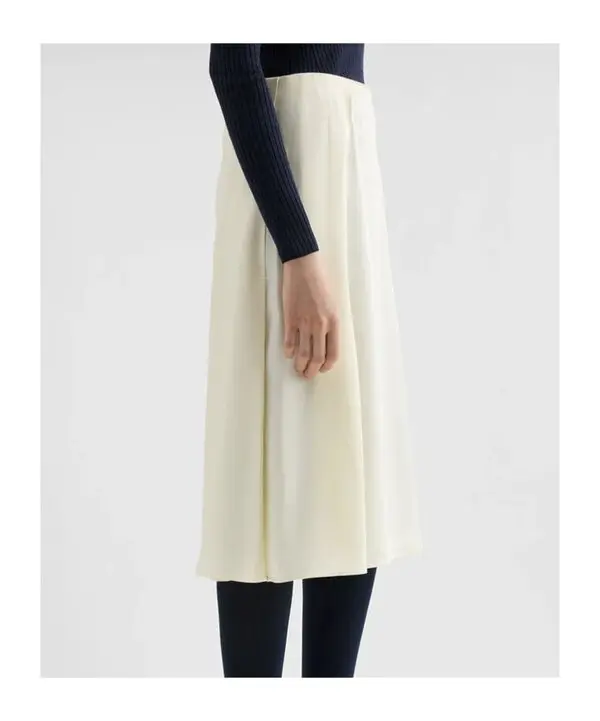 JIL SANDER Envers Satin Pleated Skirt
