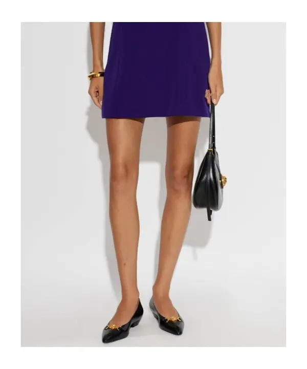 Versace Pointed-toe Leather Ballet Flats