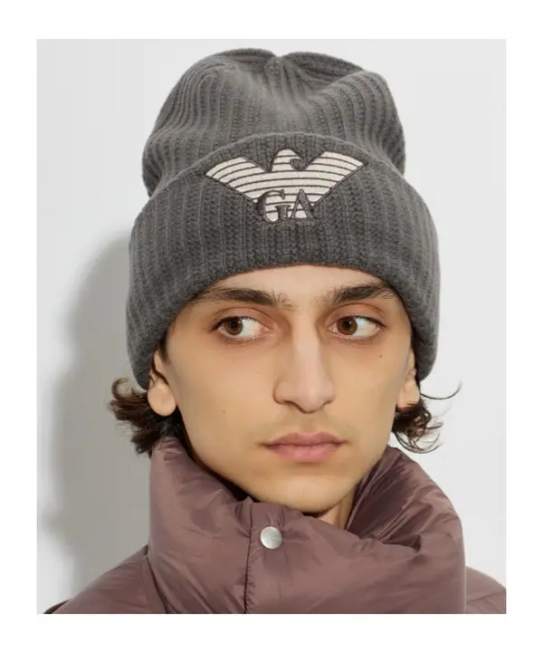 Emporio Armani Ribbed Knit Hat