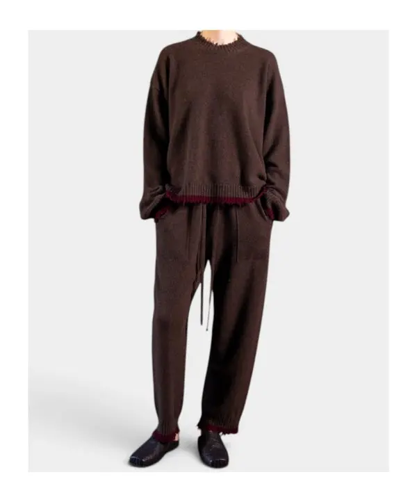 UMA WANG Ribbed Knit Casual Pants